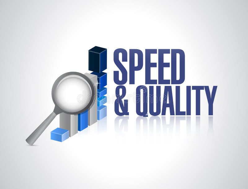 Speed and Quality People Diagram Sign Stock Illustration - Illustration ...