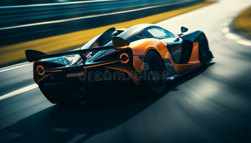 Speed Race in Sport Car Extreme Scene Generated by AI Stock ...