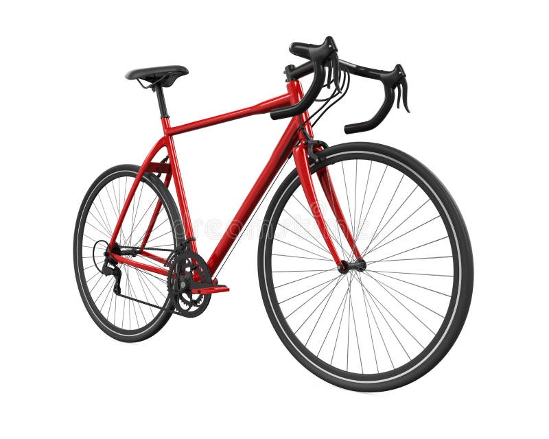 Speed Racing Bicycle Isolated on White Background Stock Illustration ...