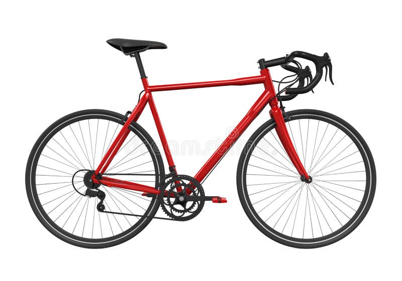 Speed Racing Bicycle Isolated on White Background Stock Illustration ...