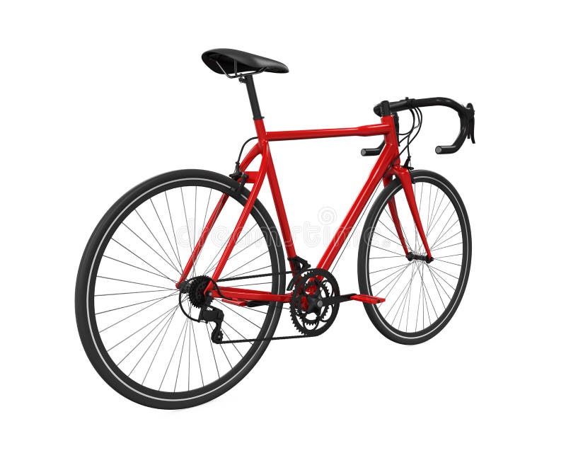 Speed Racing Bicycle Isolated on White Background Stock Illustration ...