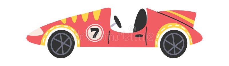 Speed Racing Car Hand-drawn Automobile Stock Illustration ...