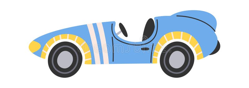 Speed Racing Car Hand-drawn Print Stock Illustration - Illustration of ...