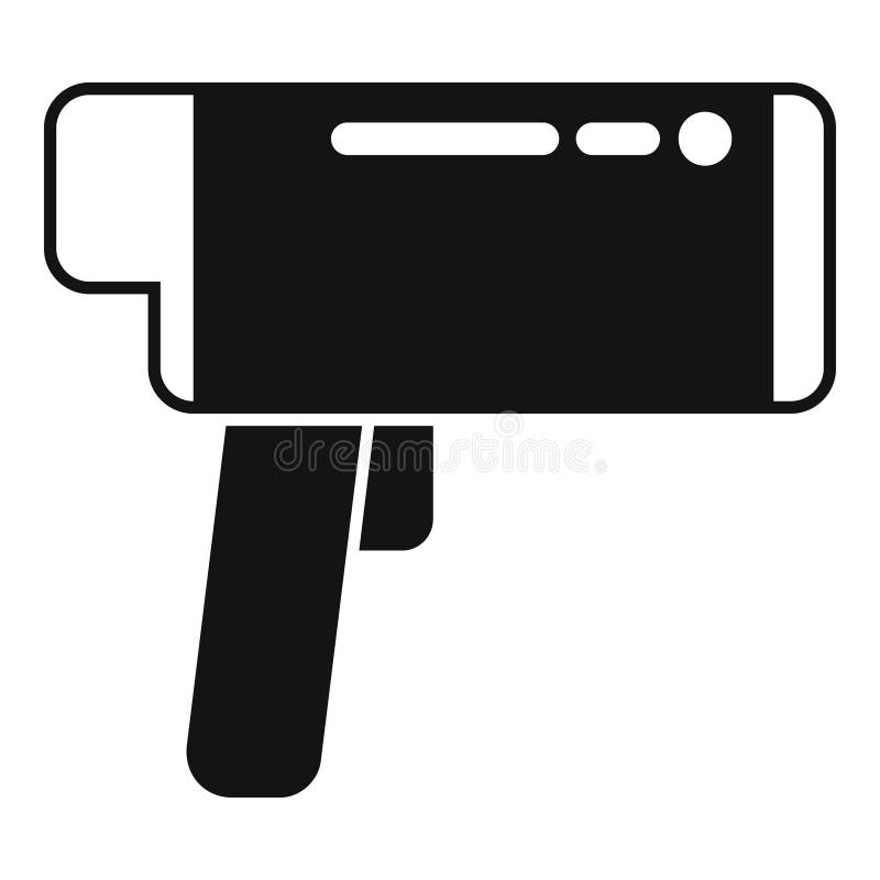 Speed Radar Alert Icon Simple Vector. Vehicle Tool Stock Illustration ...