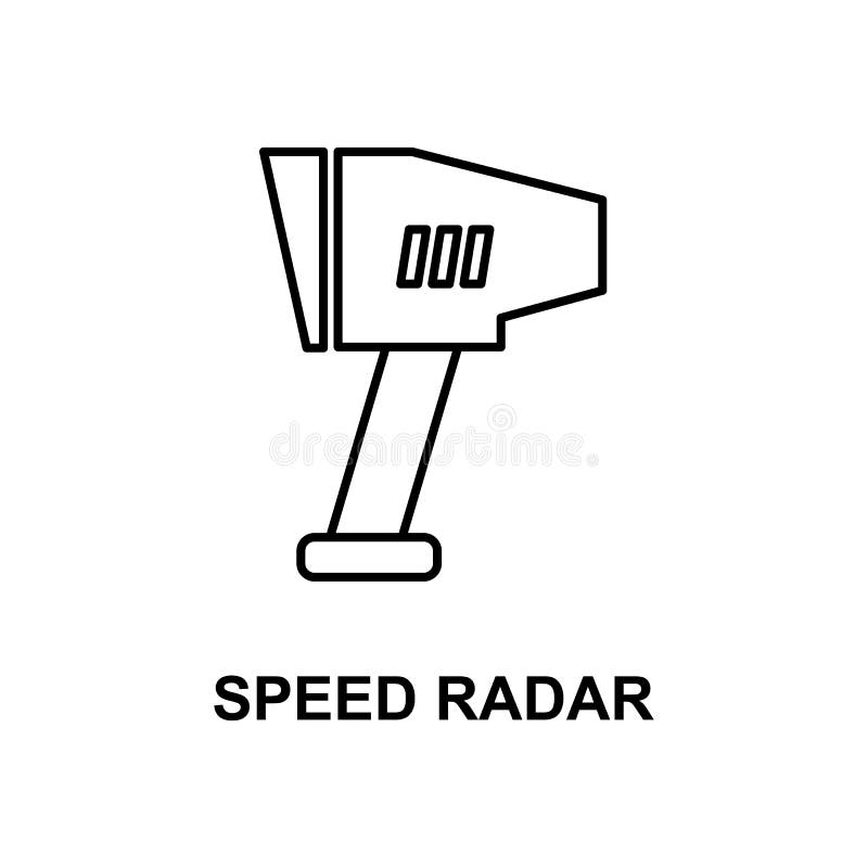 Speed Radar Icon. Element of Measuring Instruments Icon with Name for ...