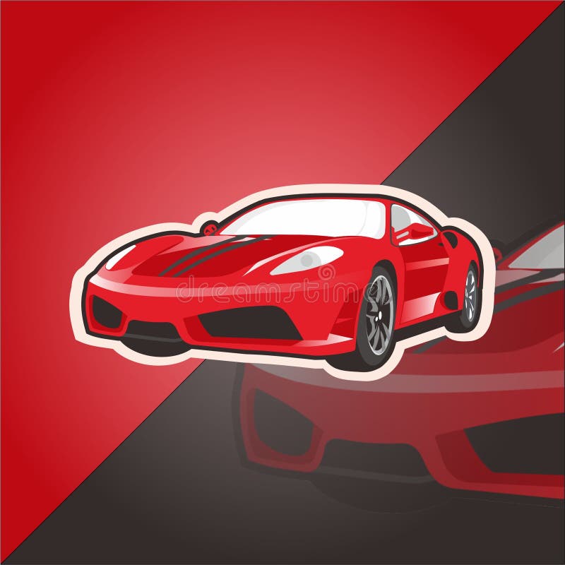 The Red Racing car stock vector. Illustration of racing - 209154715