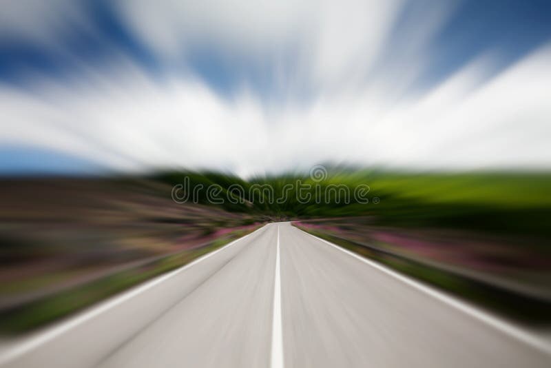 Speed on the road stock photo. Image of journey, landscape - 59743136