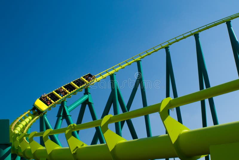 Speed Rollercoaster stock image. Image of high, amusement - 5518337