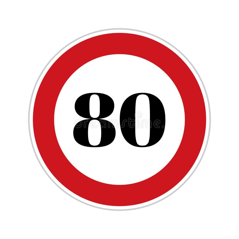 80 Speed Sign Board, Road Side Sign Board for Control Speed Stock ...