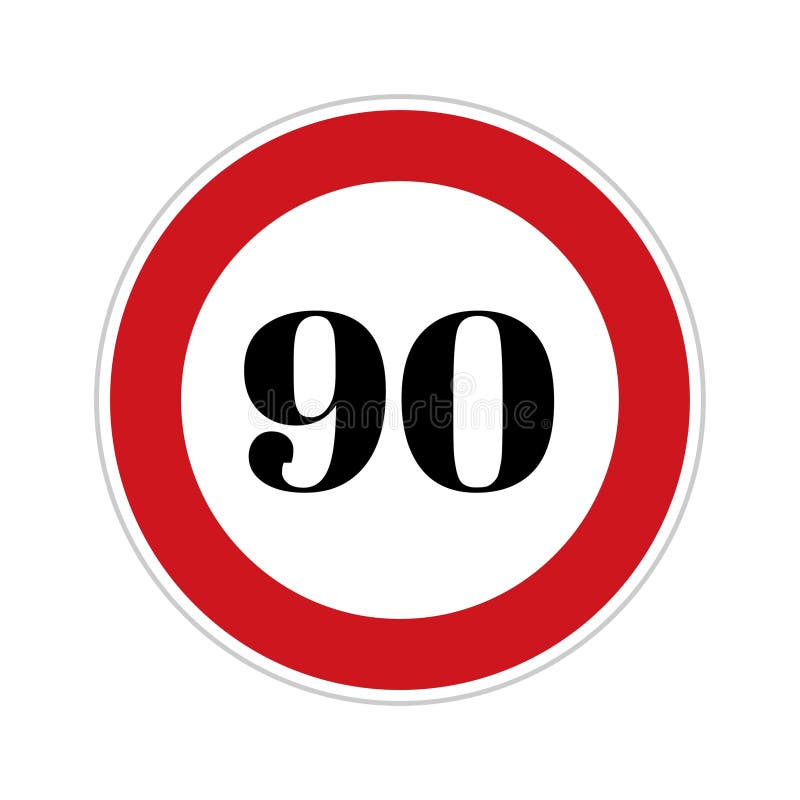 90 Speed Sign Board, Road Side Sign Board for Control Speed Stock ...