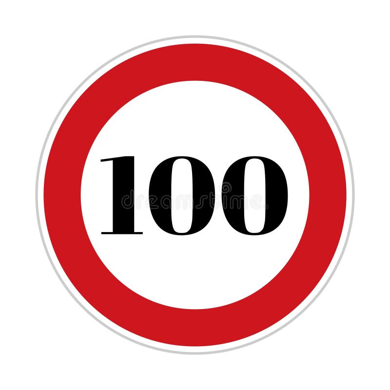 100 Speed Sign Board, Road Side Sign Board for Control Speed Stock ...