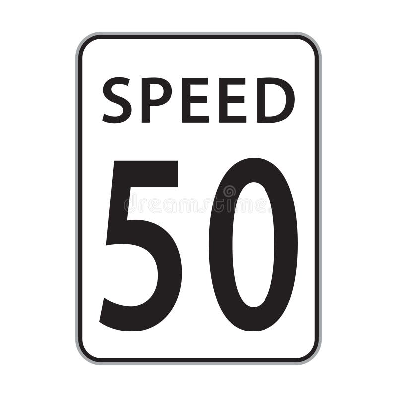 Speed 50 Sign. Vector Illustration Decorative Design Stock Vector ...