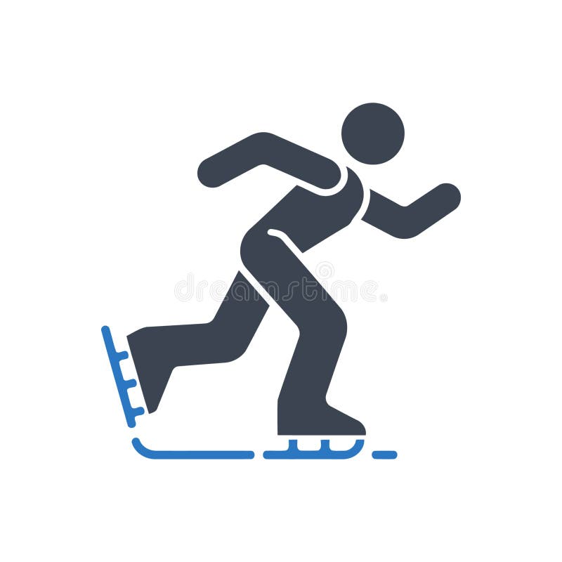 Speed Skating Icon stock vector. Illustration of speed - 374474827