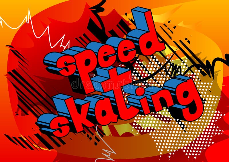 Speed Skating - Comic Book Style Words. Stock Vector - Illustration of ...