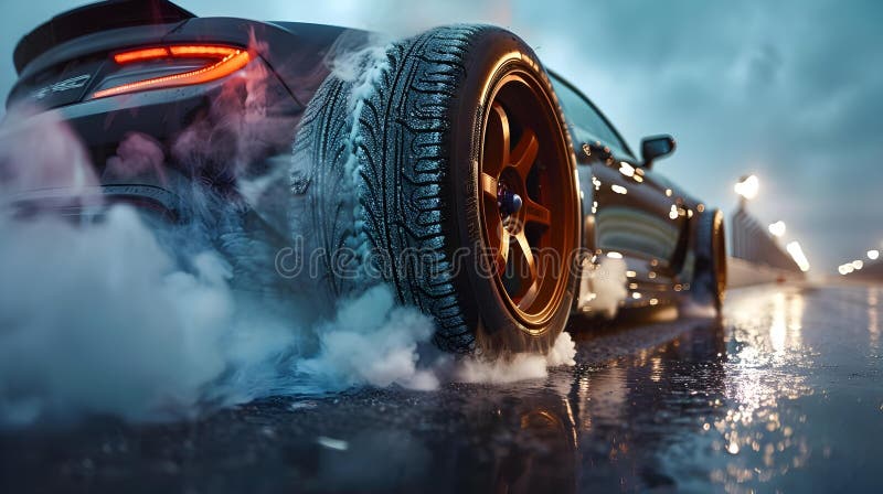 Speed & Smoke: the Thrill of Racing on Wet Asphalt. Concept Racing ...