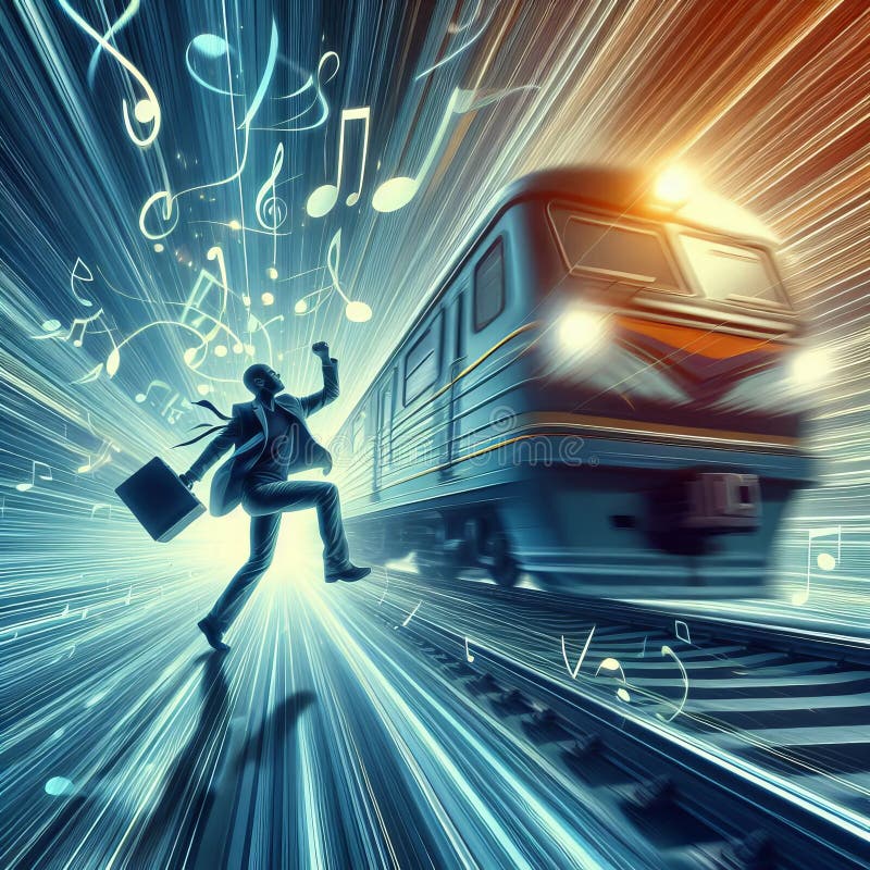 Speed of Sound a Dynamic Illustration of a Man Dancing beside a Stock ...