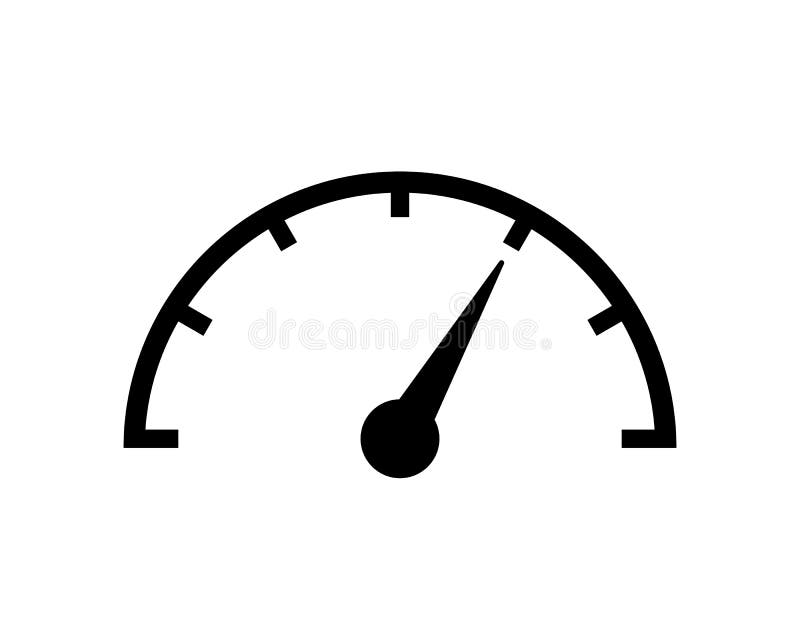 Speed Speedometer or Tachometer Icon. Measuring Speed Symbol Isolated ...