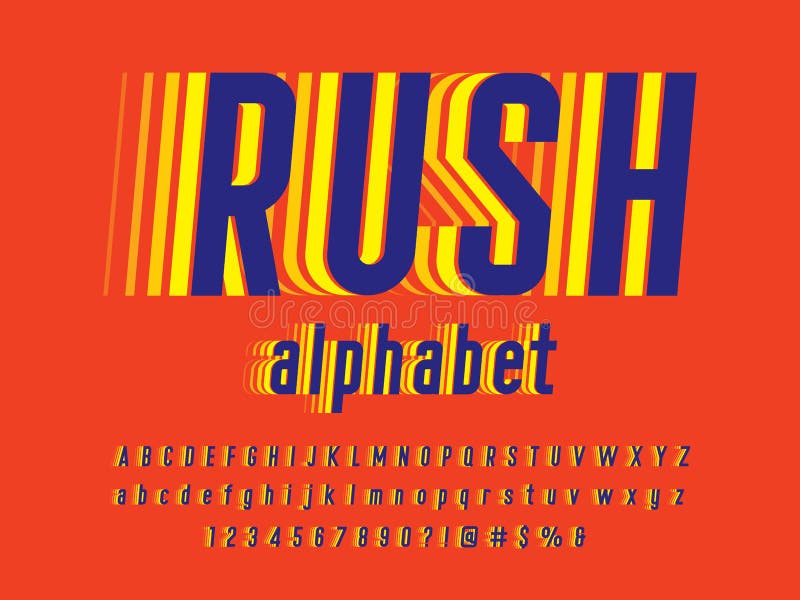 Speed font stock vector. Illustration of graphic, decoration - 152200362