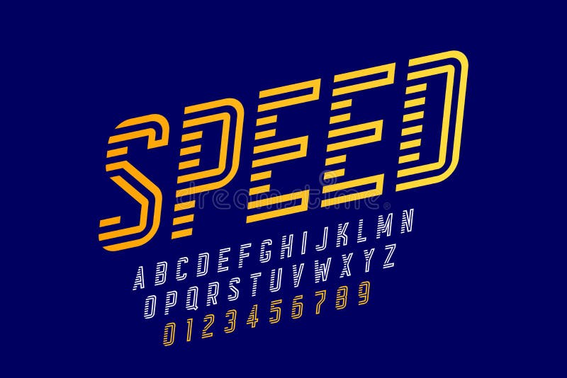 Speed style font stock vector. Illustration of effect - 136351102
