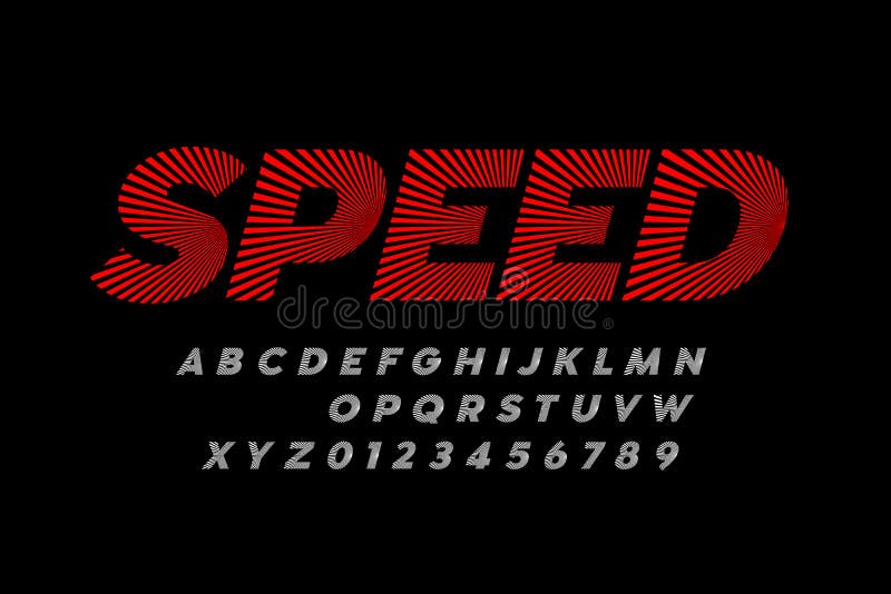 Speed style font stock vector. Illustration of motion - 148805435