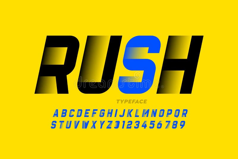 Speed style font stock vector. Illustration of retro - 173338019