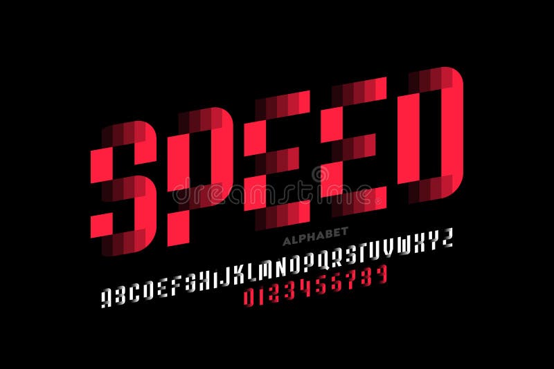 Speed style font design stock vector. Illustration of momentum - 235332442
