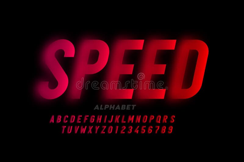 Speed style sport font stock vector. Illustration of cool - 269433842