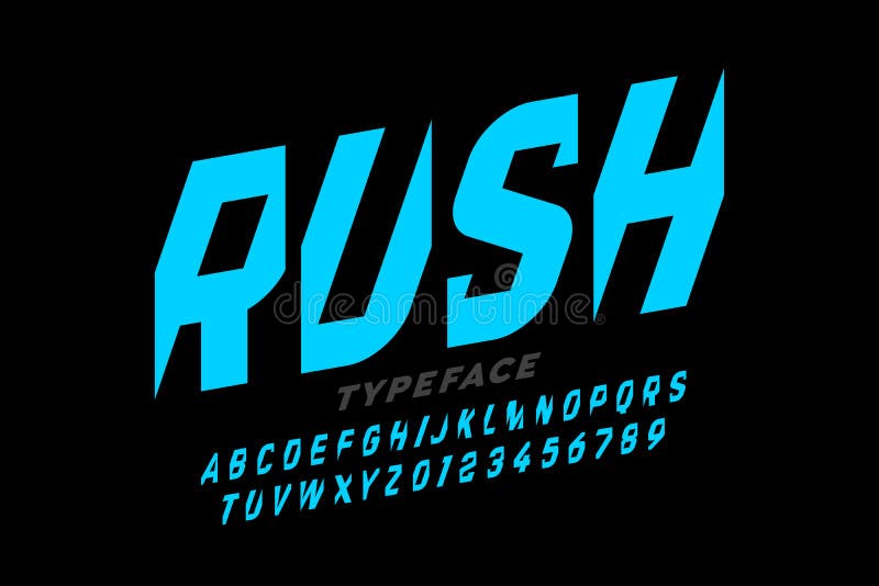 Speed style font stock vector. Illustration of language - 195985404