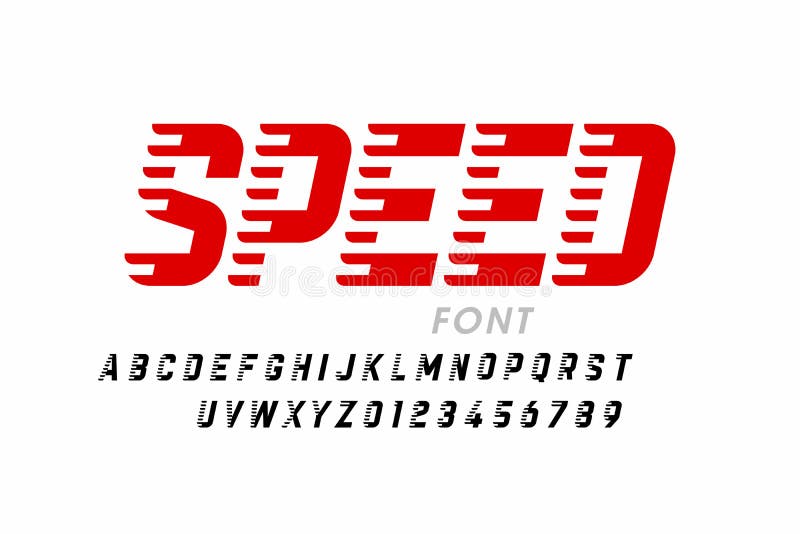 Speed style modern font stock vector. Illustration of speed - 138224342