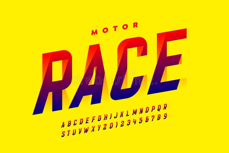 Speed style modern font stock vector. Illustration of acceleration ...