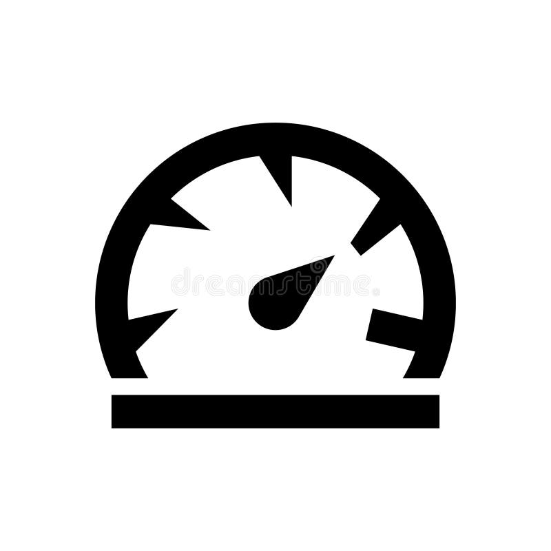 Speed Symbol. Speed Indicator Icon. Speedometer Icon. Black Silhouette ...