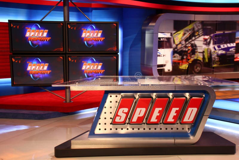 Speed Television Studio Set Editorial Stock Image - Image of ...