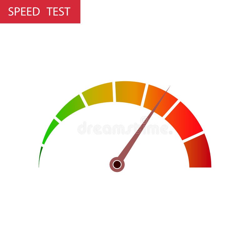 Speed Test Internet Measure. Speedometer Icon Fast Upload Download ...