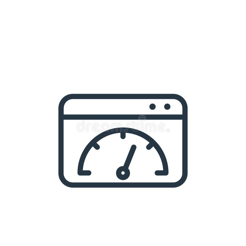 Speed Test Icon Vector from Seo Concept. Thin Line Illustration of ...