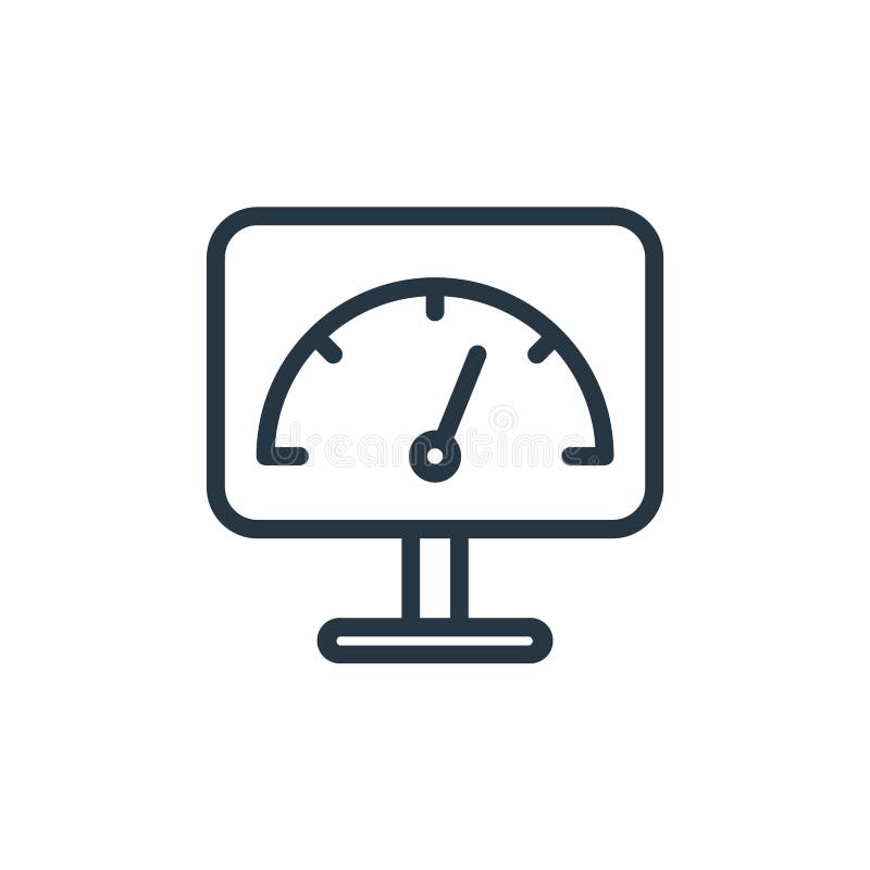 Speed Test Icon Vector from Seo Concept. Thin Line Illustration of ...