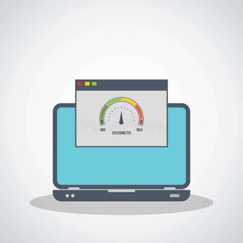 Speed Test on Laptop. Speedometer Internet Speed . Website Speed ...