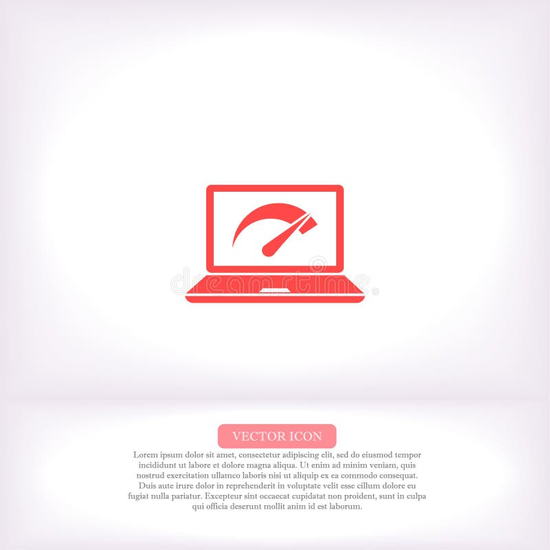 Speed Test Laptop Vector Icon , Lorem Ipsum Flat Design Stock ...