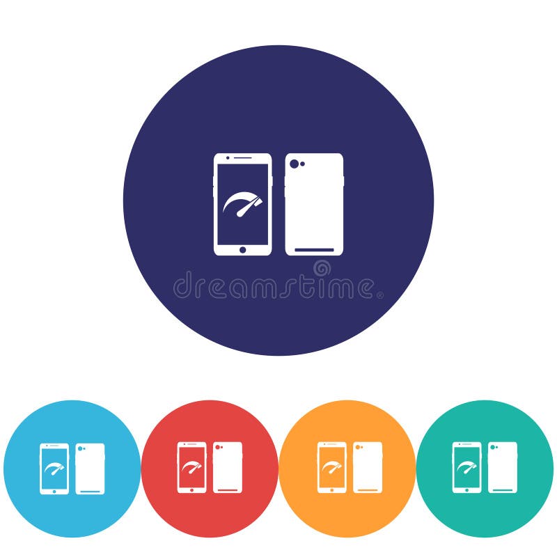 Speed Test Phone Icon , Lorem Ipsum Flat Design Stock Illustration ...