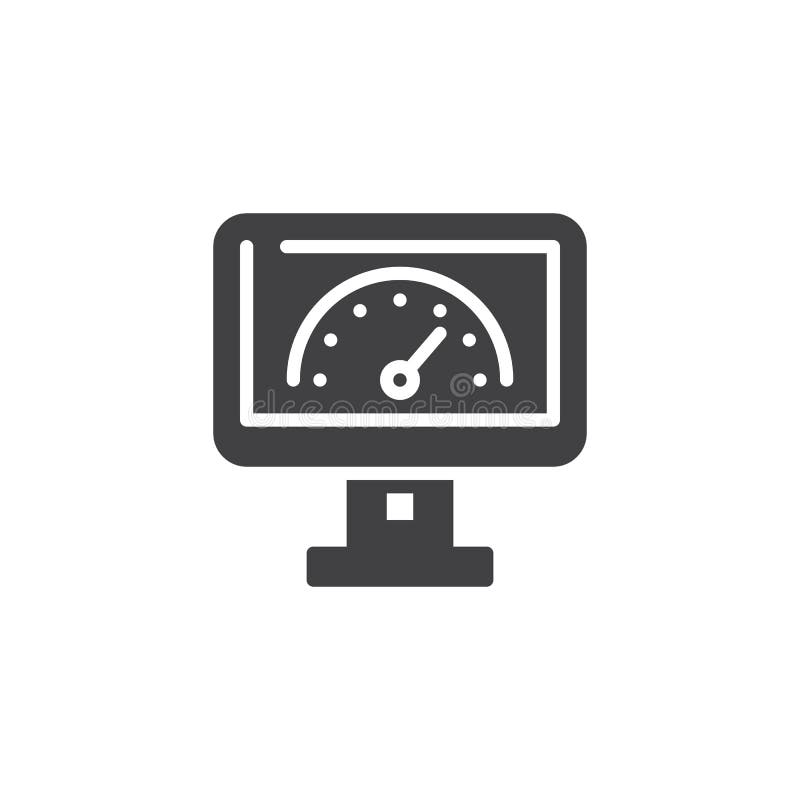 Speed Test Screen Vector Icon Stock Vector - Illustration of screen ...