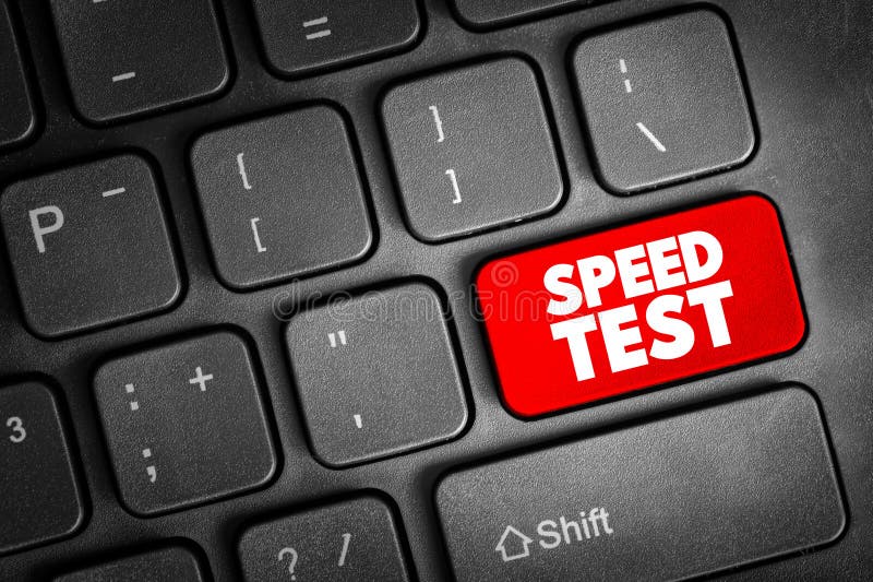 Speed Test Text Button on Keyboard, Concept Background Stock Photo ...