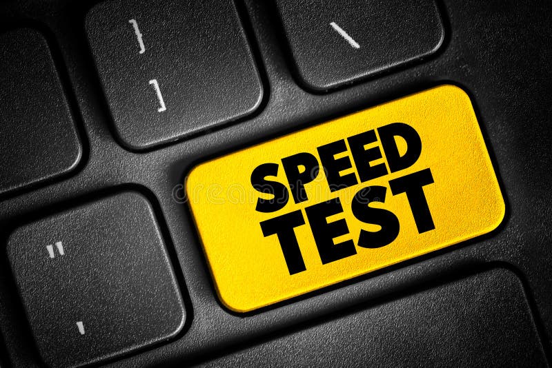 Speed Test Text Button on Keyboard, Concept Background Stock Image ...