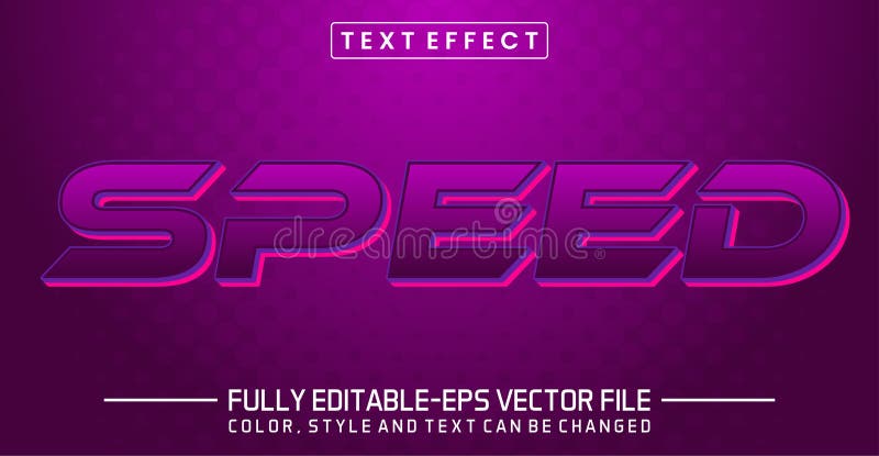 Speed Text Editable Style Effect Stock Vector - Illustration of type ...