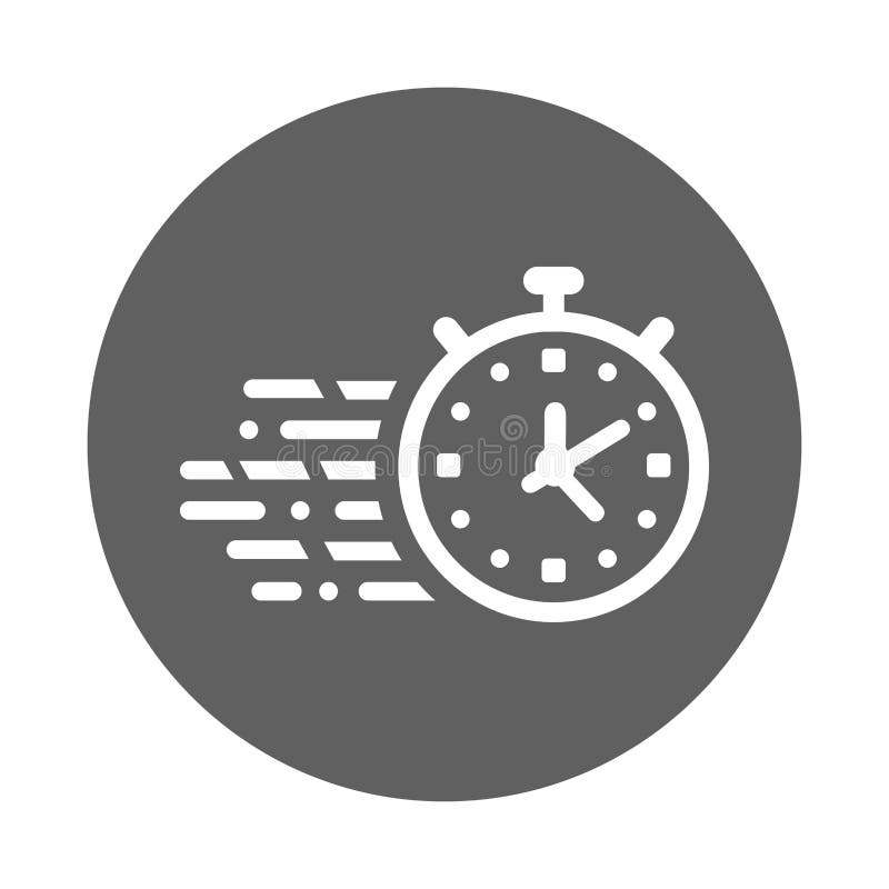 Speed, Time, Clock Icon. Gray Vector Sketch Stock Vector - Illustration ...