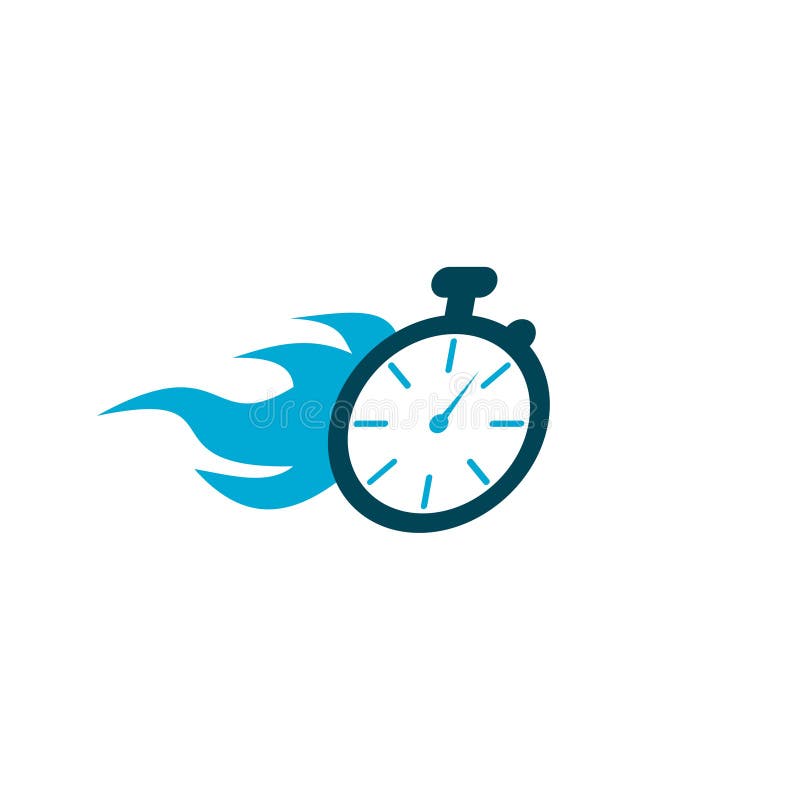Speed Time Icon Logo Design Element Isolated on White Background Stock ...