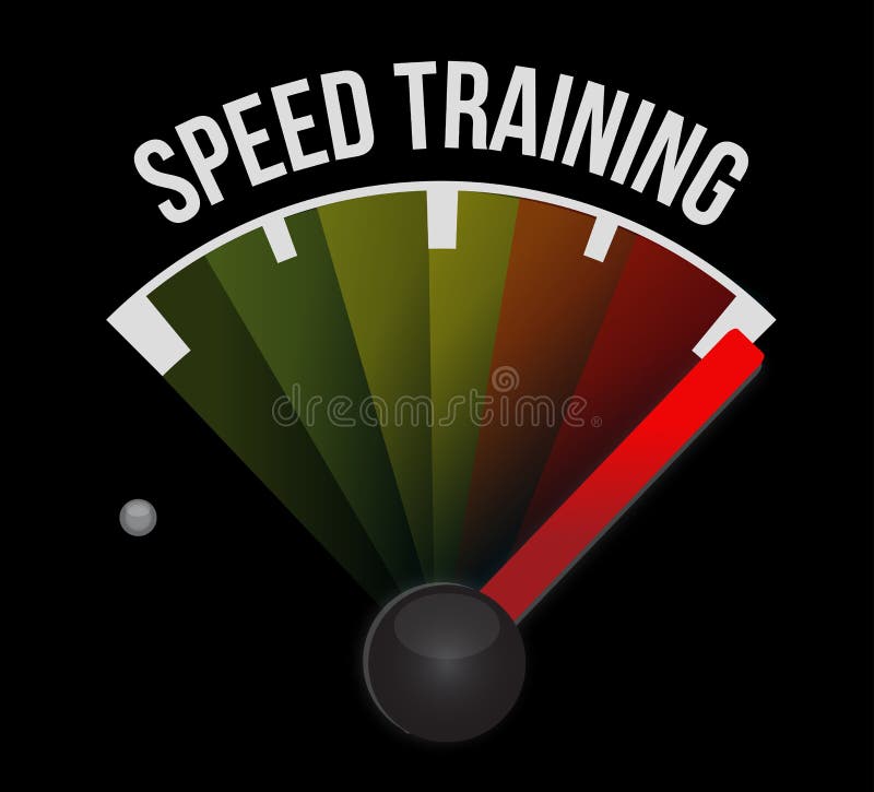 Speed Training Concept Speedometer Stock Illustration - Illustration of ...