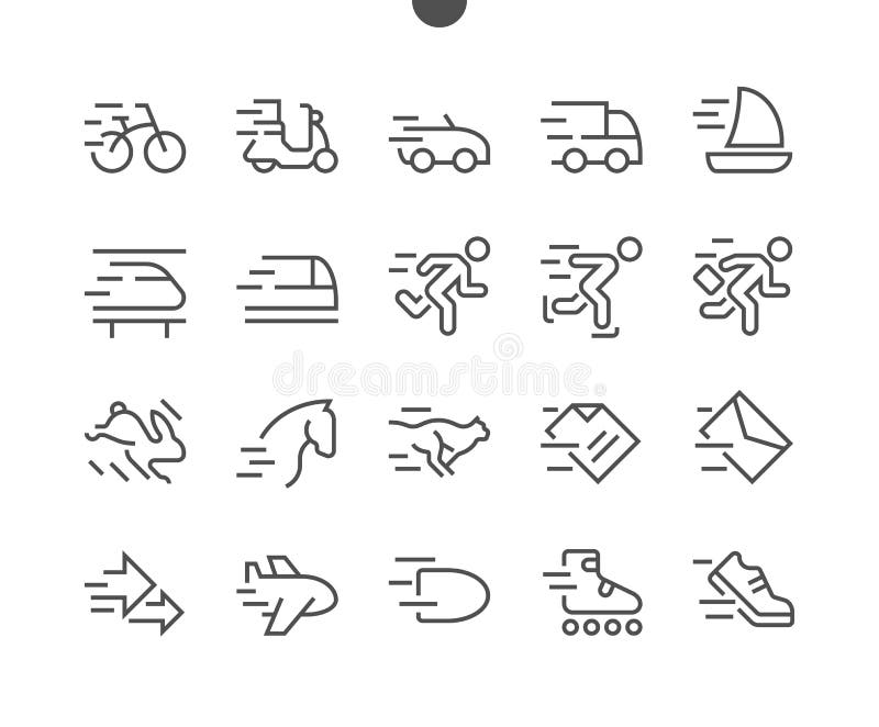 Speed UI Pixel Perfect Well-crafted Vector Thin Line and Solid Icons 30 ...