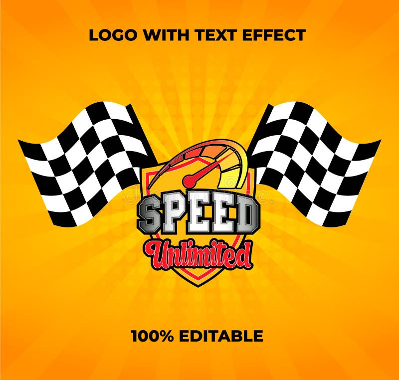 Speed Unlimited Text Effect Free Vector Stock Vector - Illustration of ...