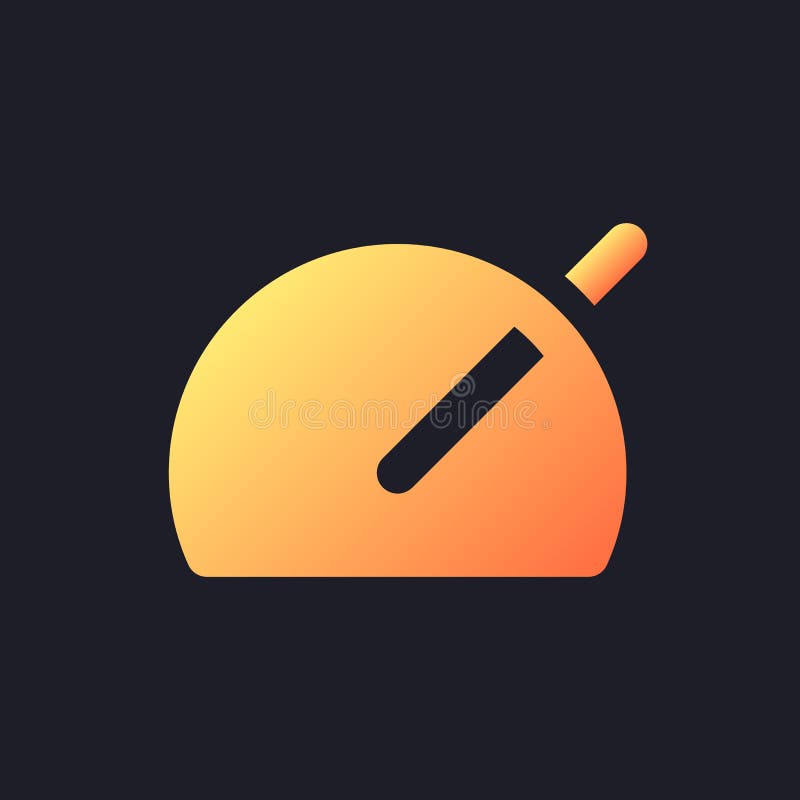 Speed Up Orange Solid Gradient Ui Icon for Dark Theme Stock Vector ...
