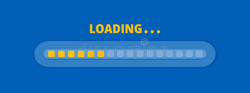 Speed Upload or Download. Load Bar Progress Icon. a Bright Yellow ...