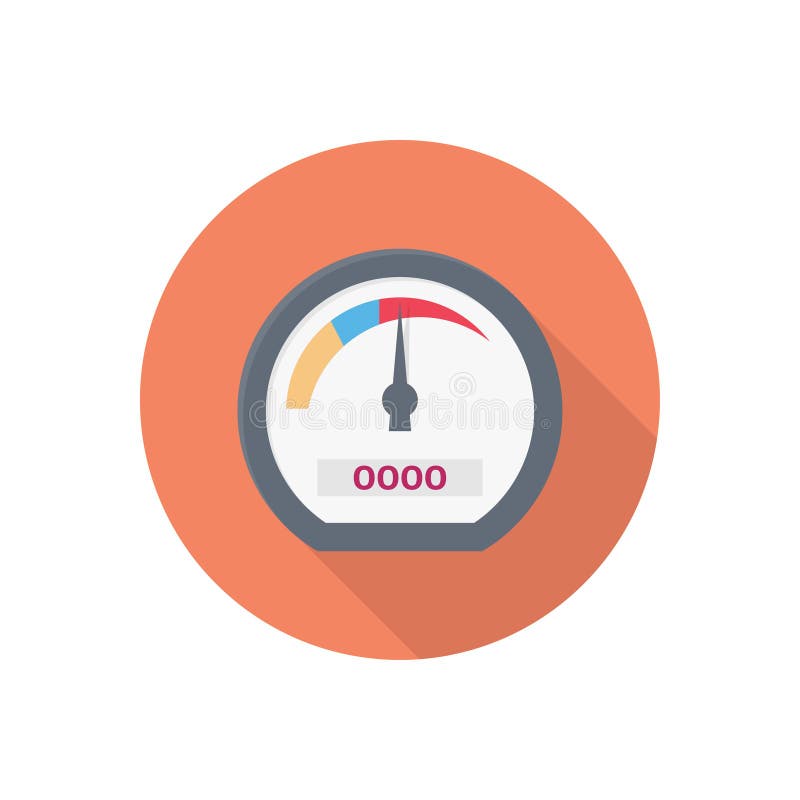 Speed Vector Flat Colour Icon Stock Vector - Illustration of design ...